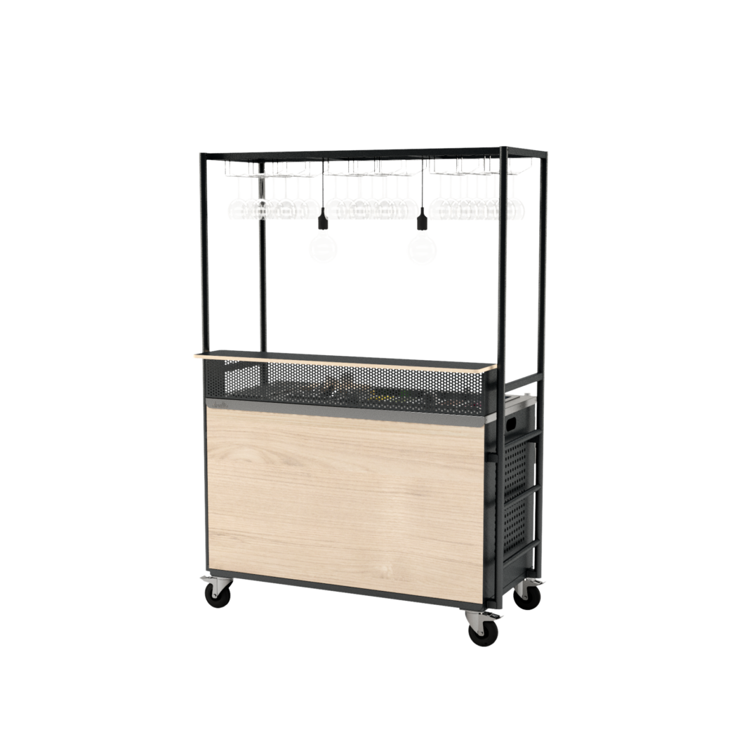 Chariot ambulant pour traiteur, restauration et vente ambulante