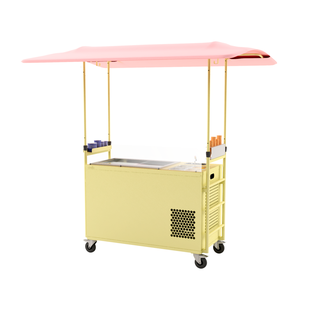 Chariot ambulant pour traiteur, restauration et vente ambulante