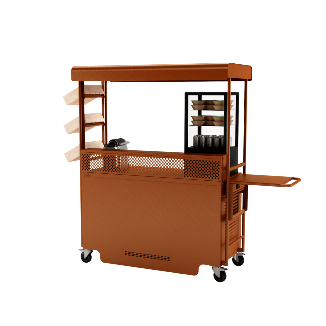 Chariot ambulant pour traiteur, restauration et vente ambulante