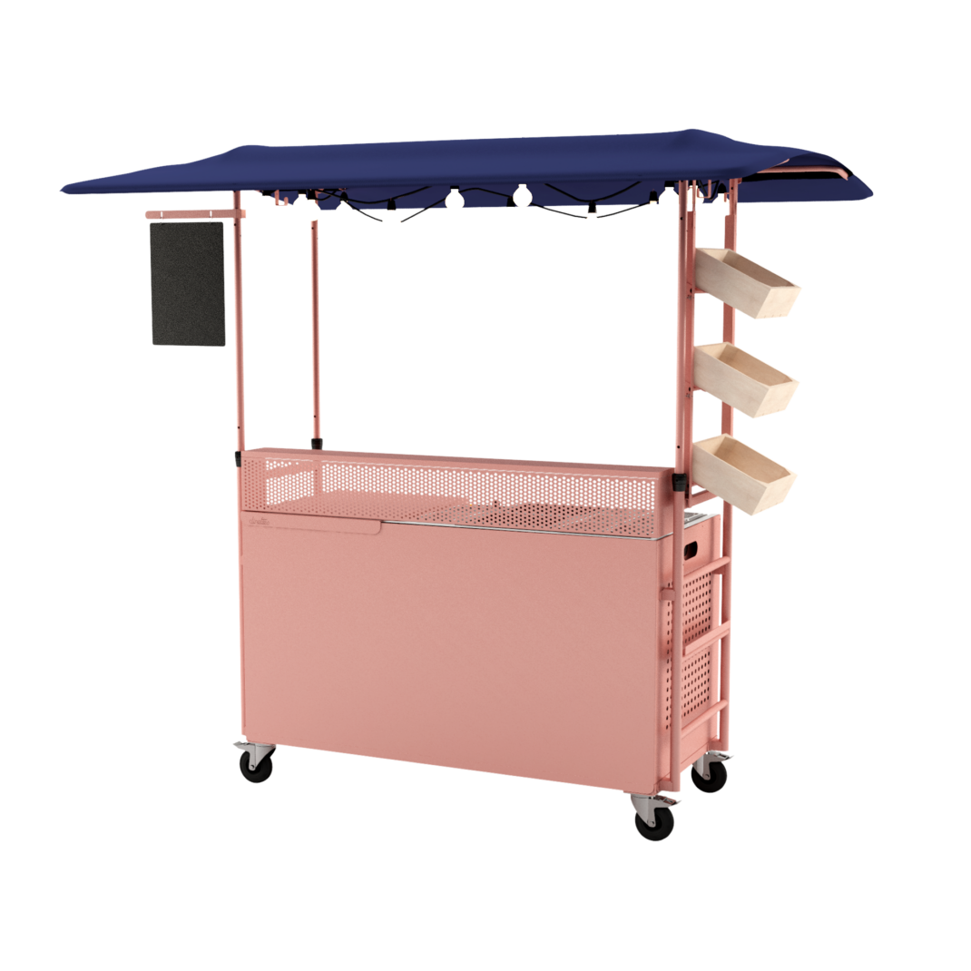 Chariot ambulant pour traiteur, restauration et vente ambulante